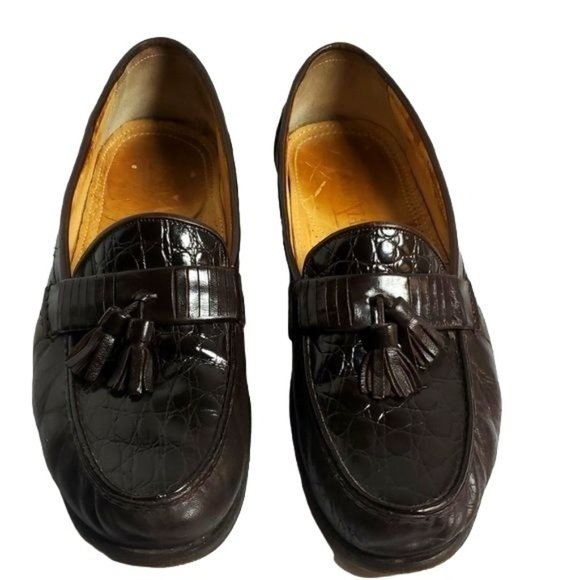 Bostonian | Shoes | Bostonian 5n Brown Leather Crock Embossed Loafers ...